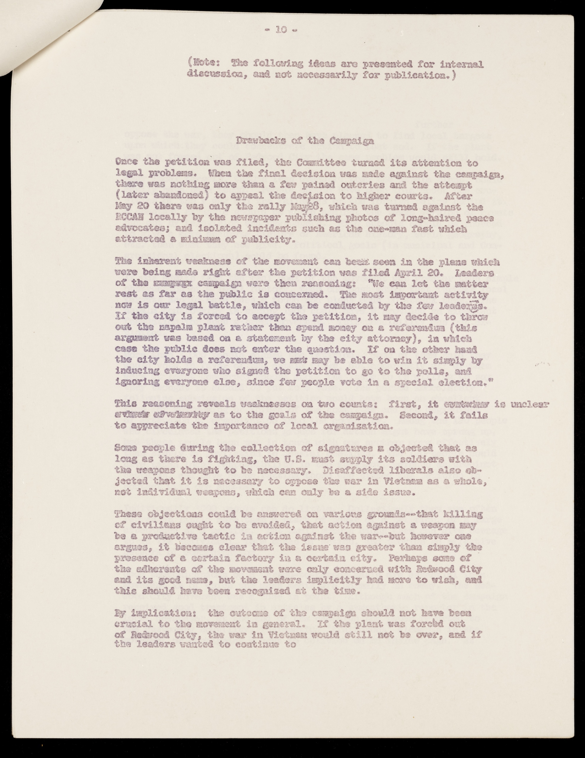 History of the Redwood City Campaign Against Napalm - Museum of Protest