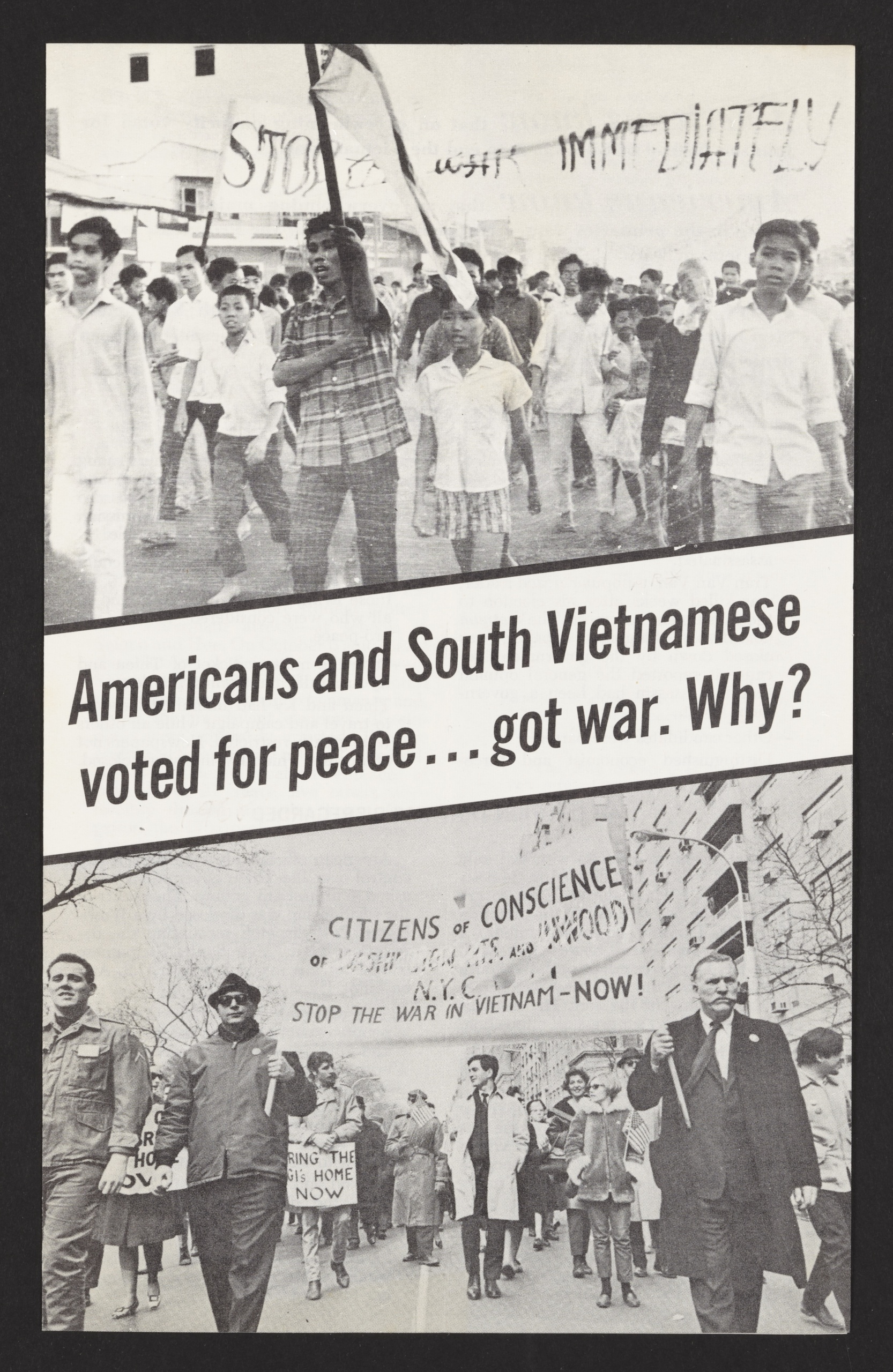 Pamphlet: “Americans and South Vietnamese Voted for Peace … Got War ...
