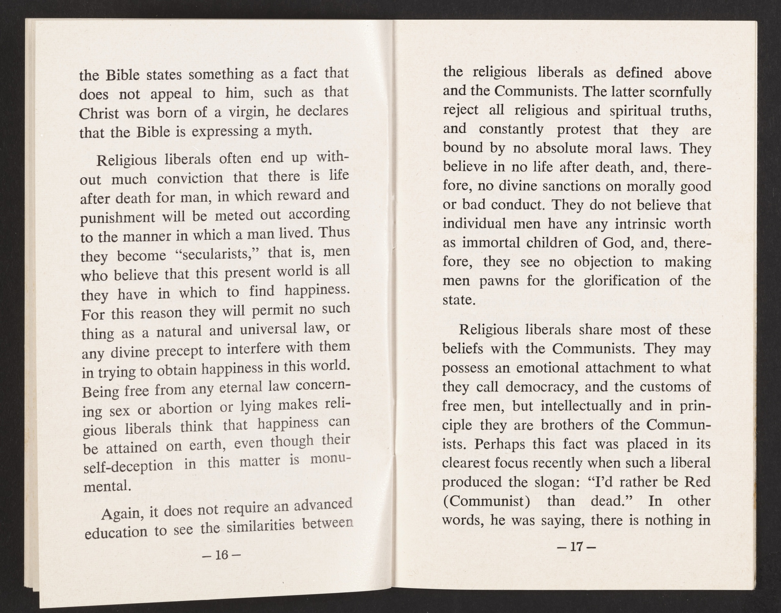 Pamphlet: “Your Part in the Fight Against Communism” by D. F. Moran, Ph ...