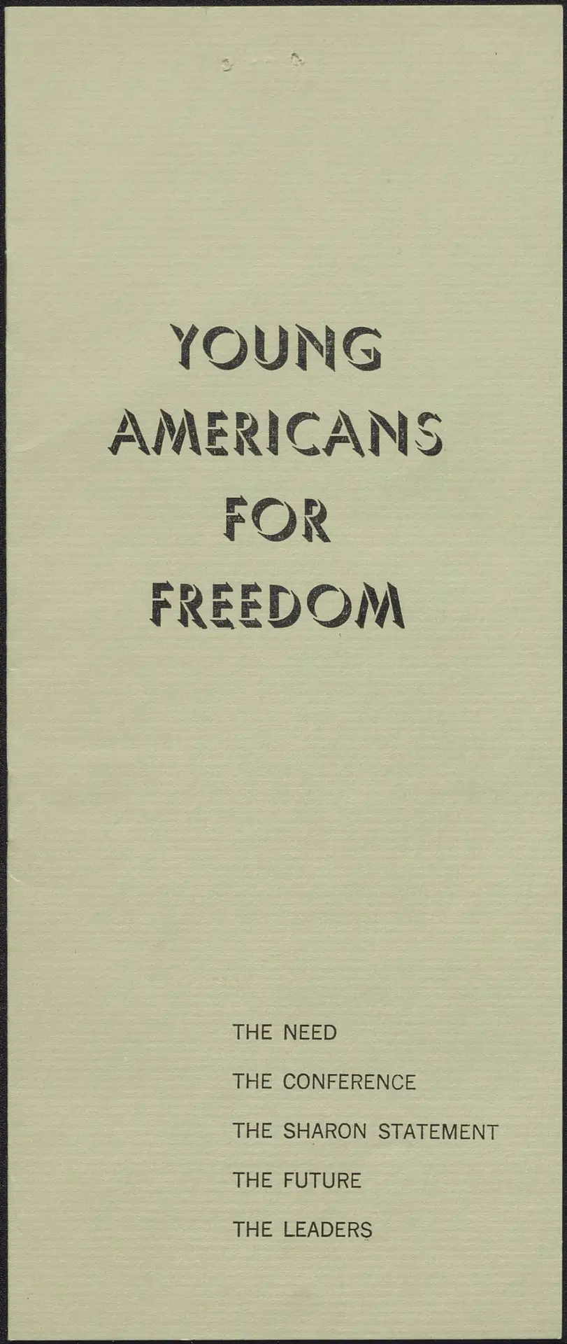Letters and Prospectus: Young Americans for Freedom - Museum of Protest