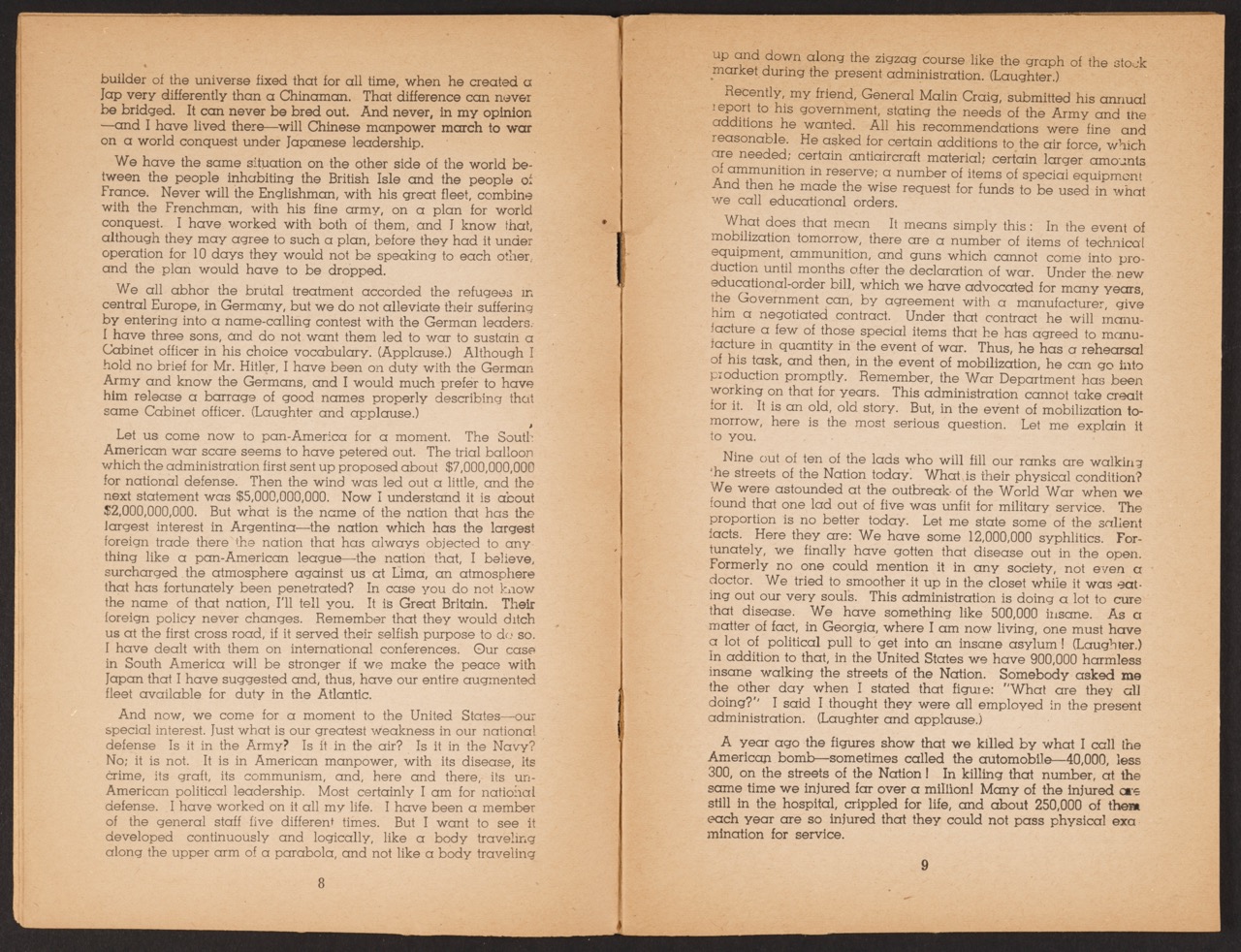 Pamphlet: Major-General George Van Horn Moseley, American Patriot ...