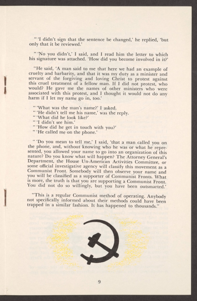Pamphlet: “How to Spot Communist Traps” - Museum of Protest