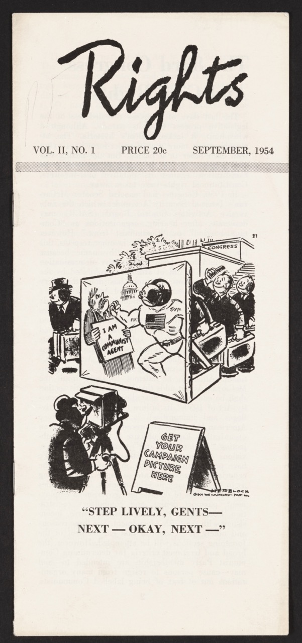 Pamphlet: “Rights, Vol. II, No. 1 (September 1954)” - Museum of Protest