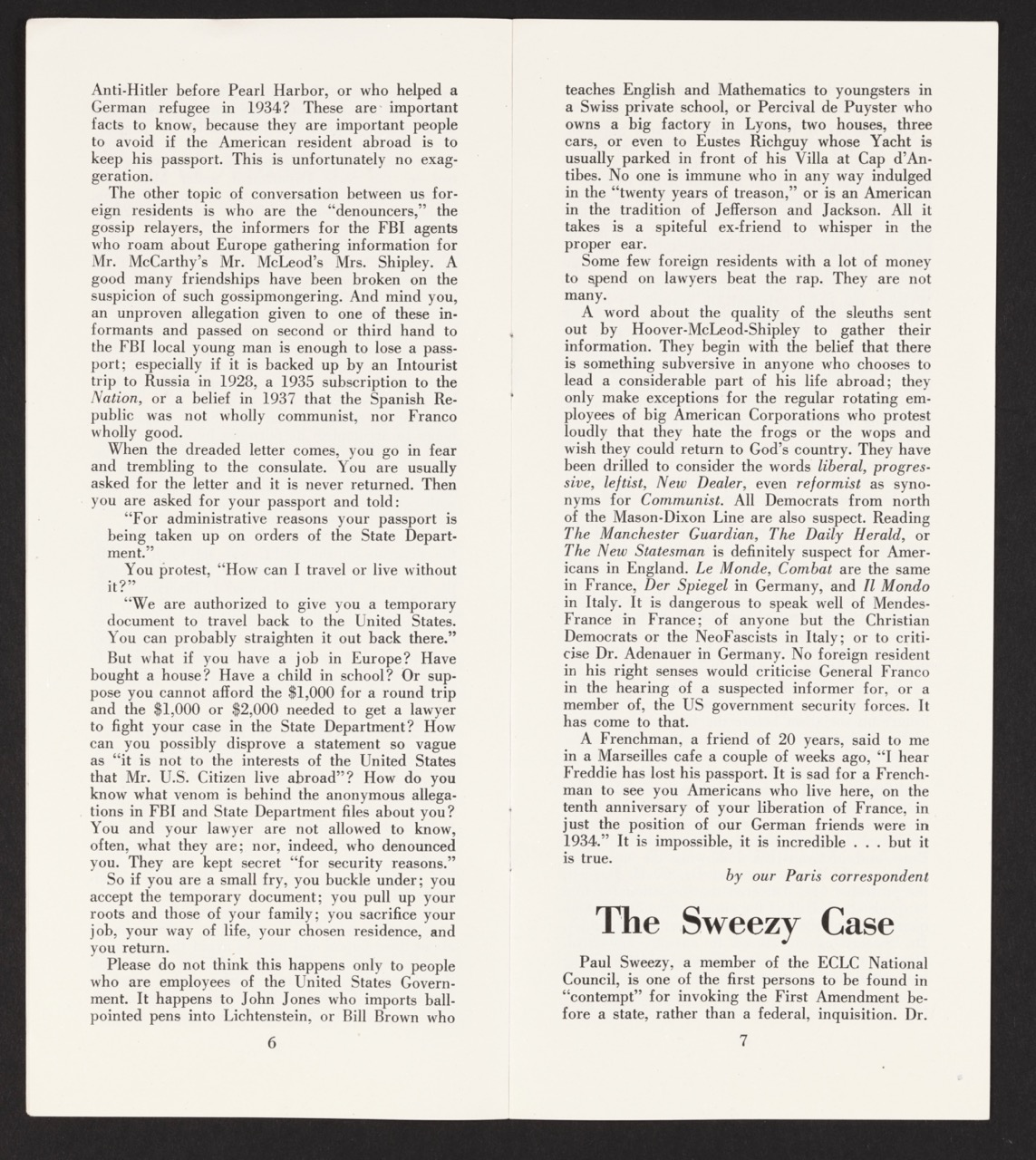 Pamphlet: “Rights, Vol. II, No. 1 (September 1954)” - Museum of Protest