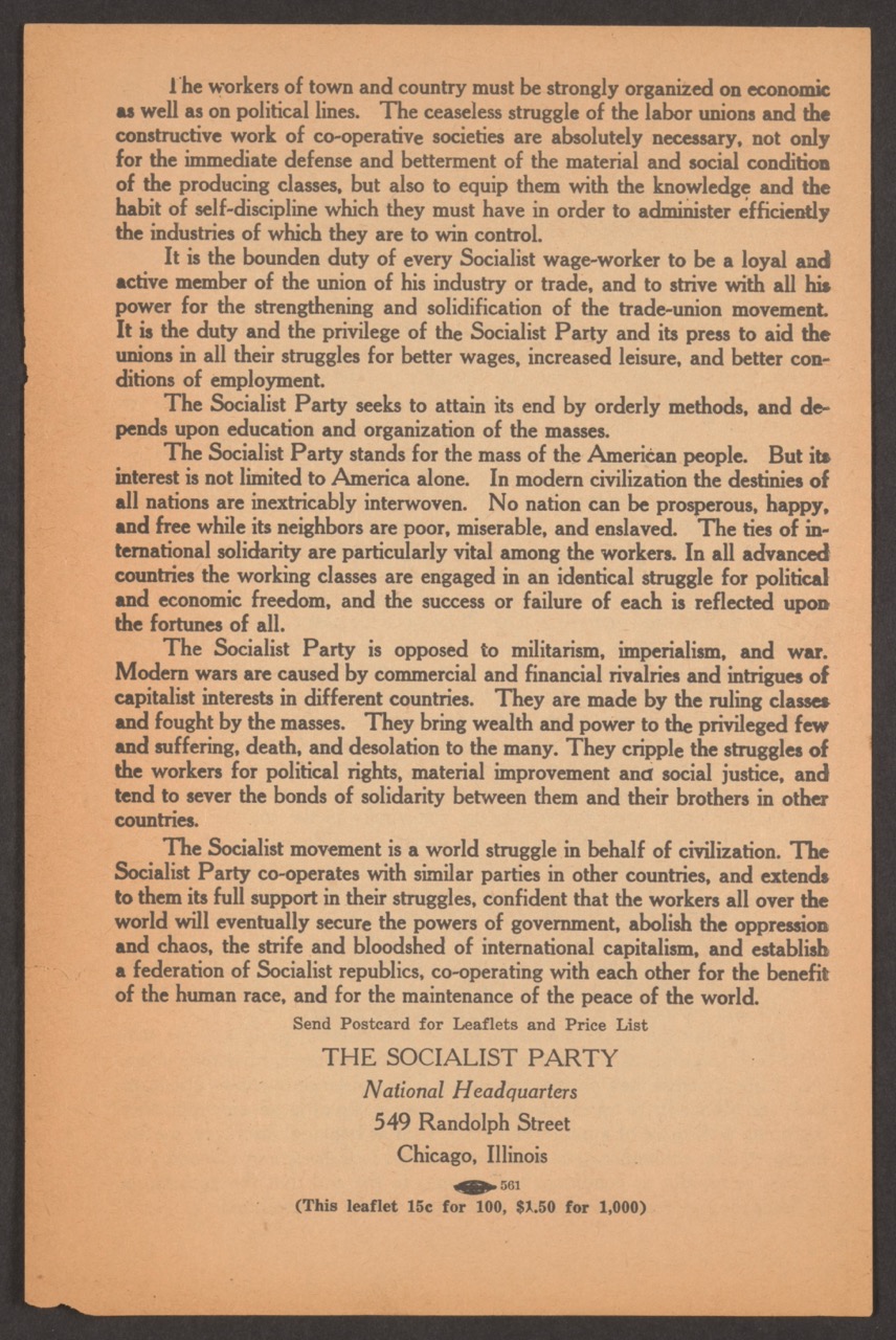 Pamphlet: “A.B.C. of Socialism” (1924) - Museum of Protest