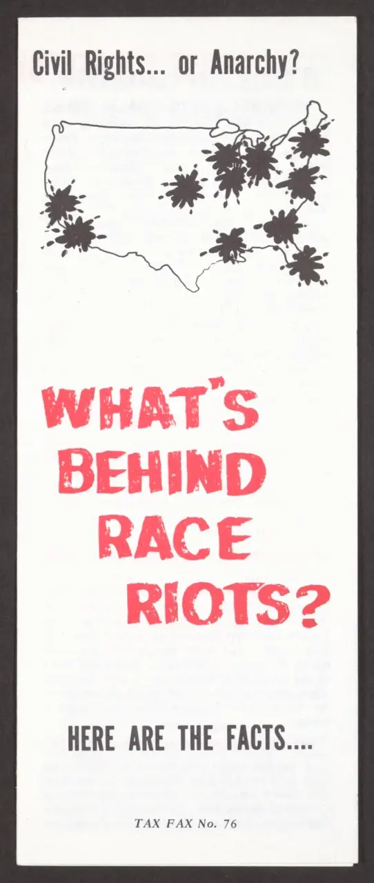 Pamphlet: “Civil Rights… or Anarchy? What’s Behind Race Riots? Here Are ...