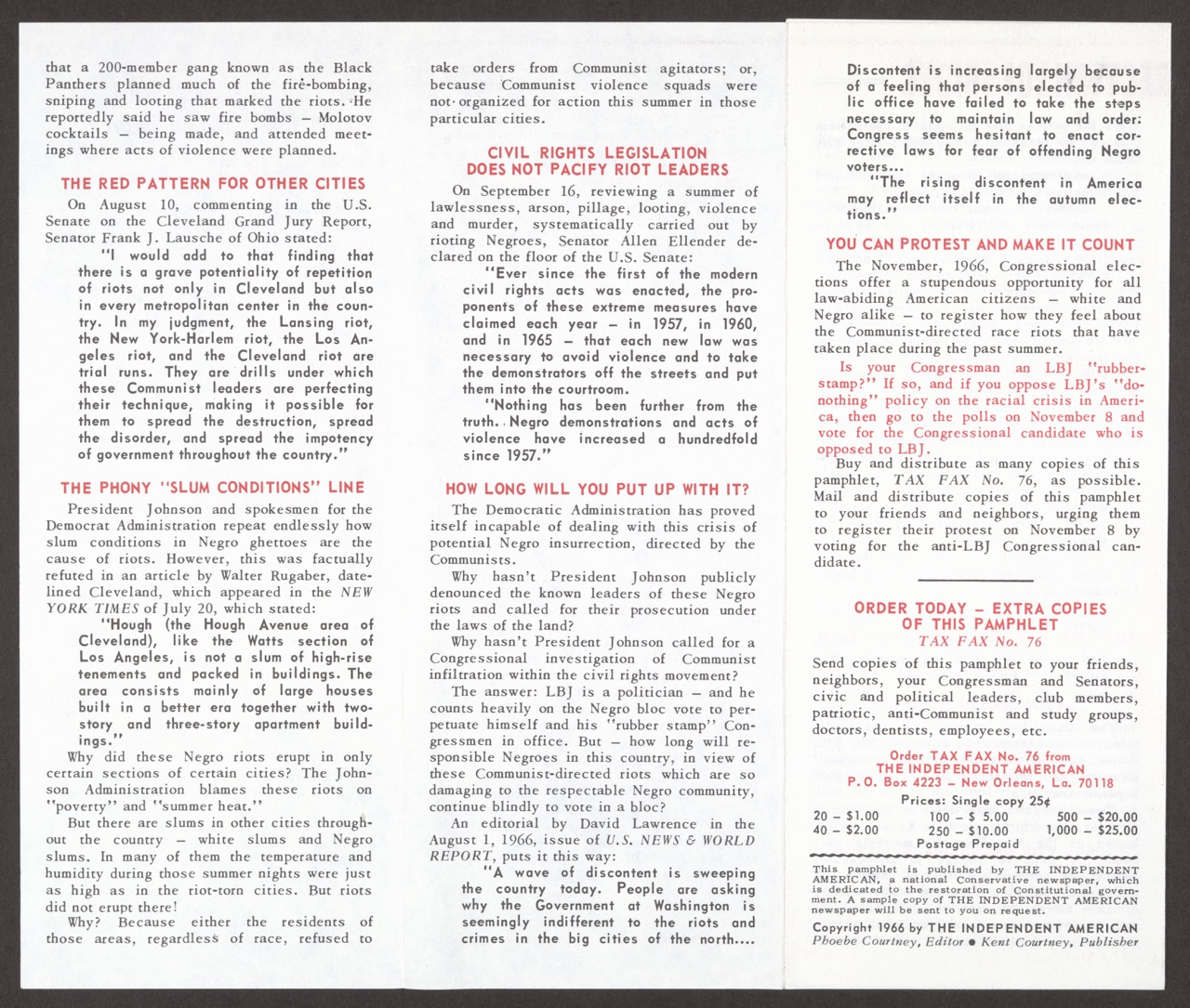 Pamphlet: “Civil Rights… or Anarchy? What’s Behind Race Riots? Here Are ...
